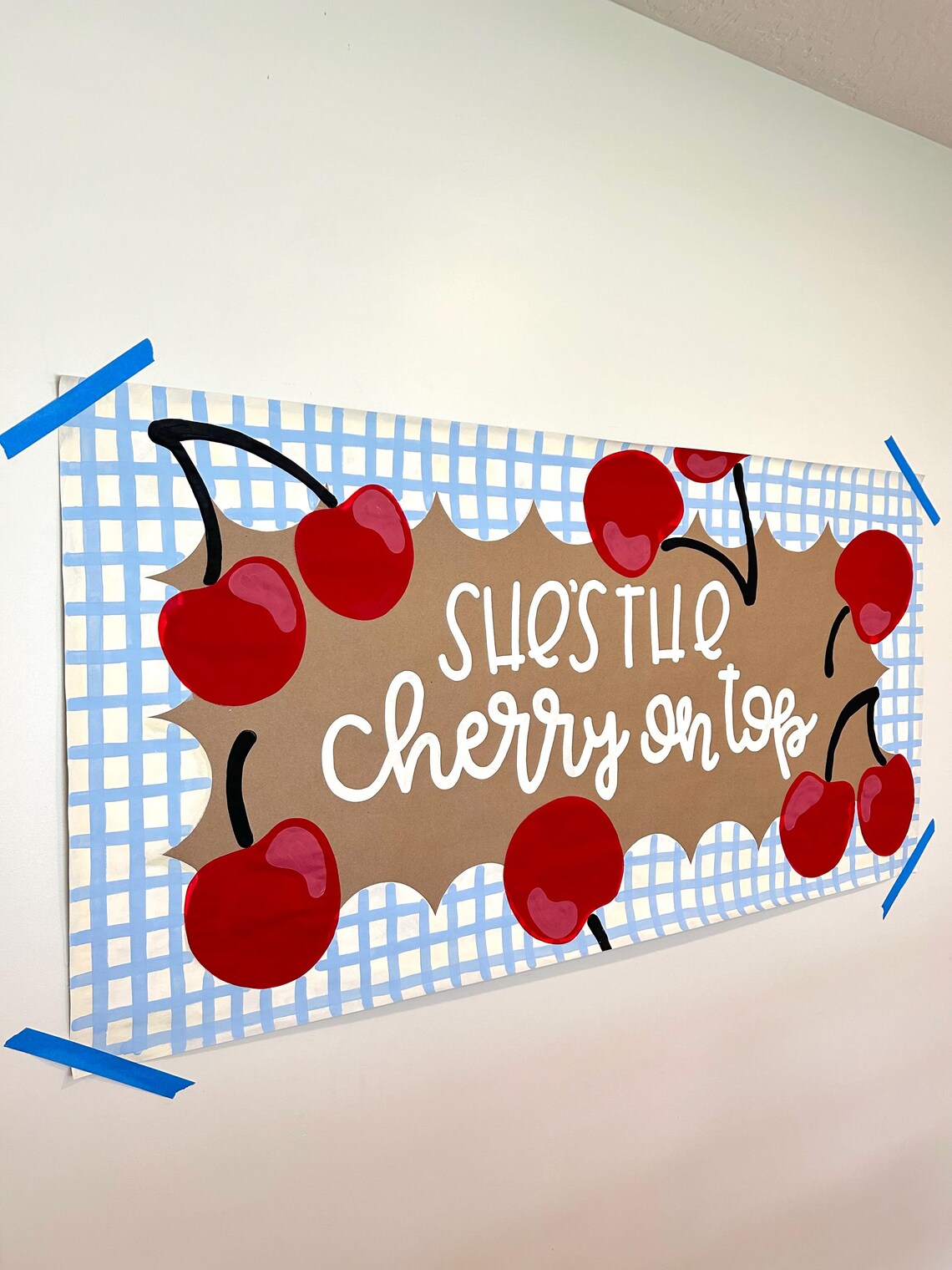Custom Hand-painted Brown Paper Banner - Birthday Party, Baby Shower ...