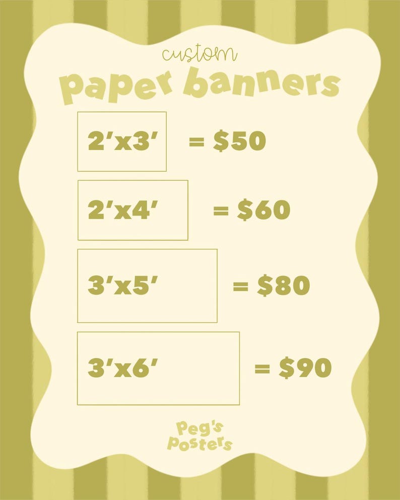Custom Hand-painted Brown Paper Banner - Birthday Party, Baby Shower ...