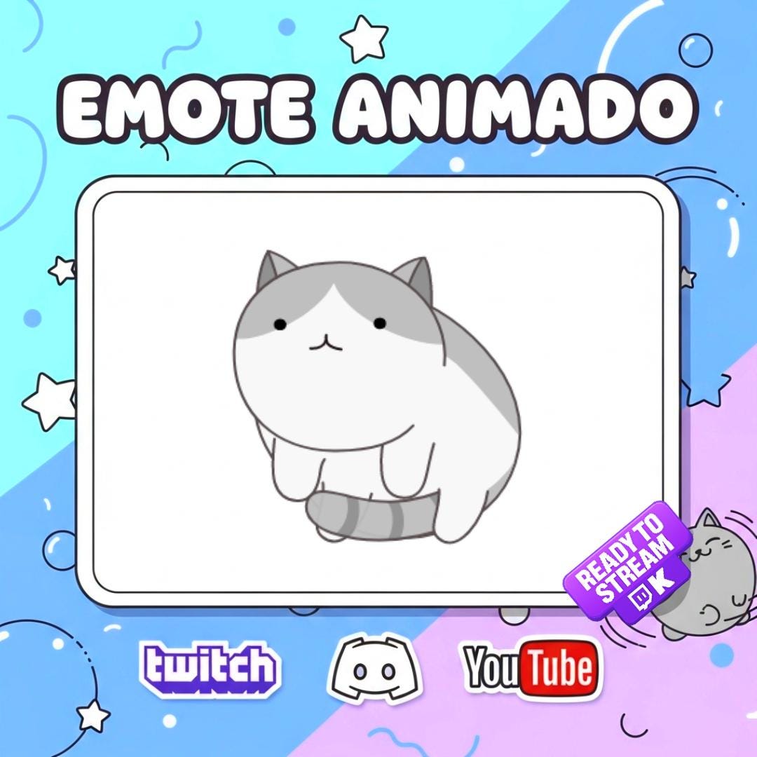 Animated Cat Emote | Funny Cat Meme Emote for Twitch, Discord, Kick ...
