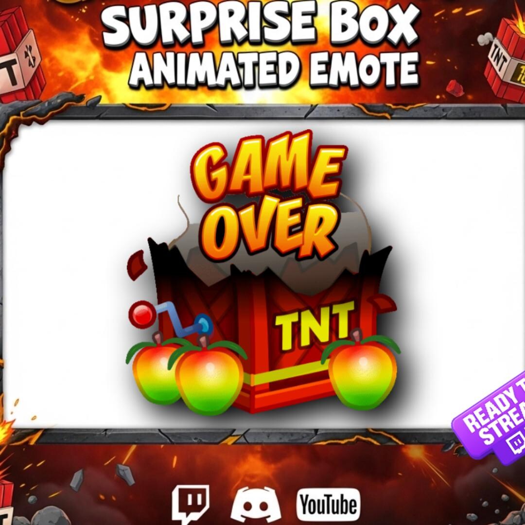 Émote animée Crash TNT - Boîte surprise | Émotes et alertes pour Twitch ...