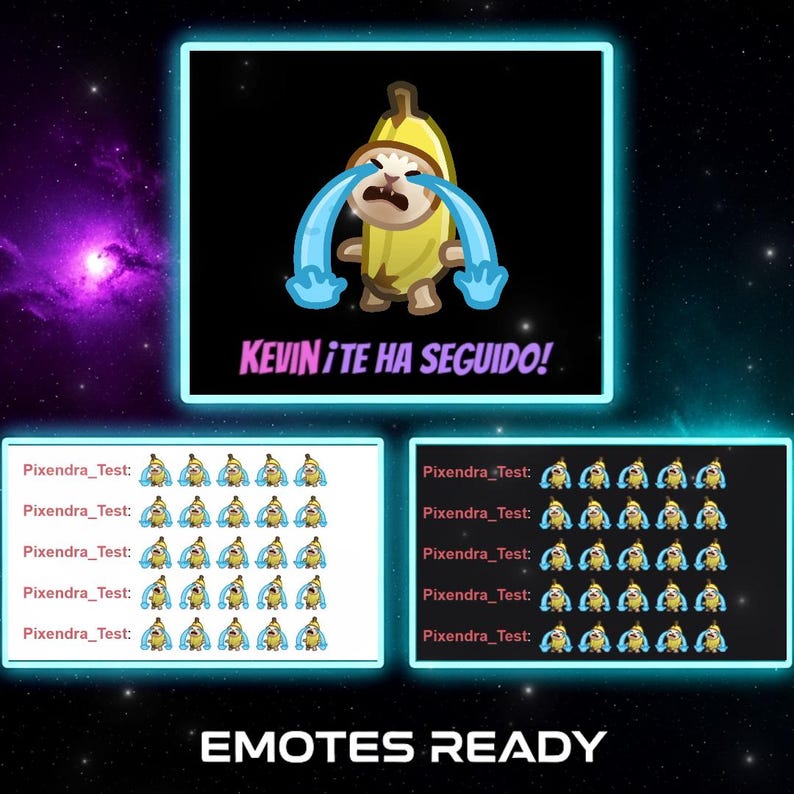 Twitch Emotes Crying Banana Cat Animated Emote | Viral Meme for Twitch ...