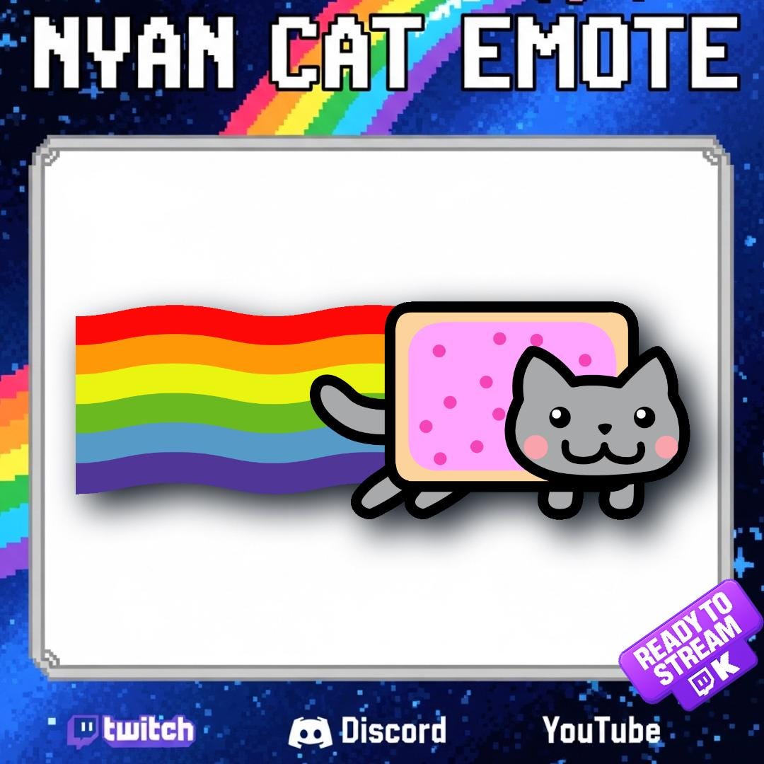 Nyan Cat Emote and Animated Alert for Twitch, Kick, and Youtube ...