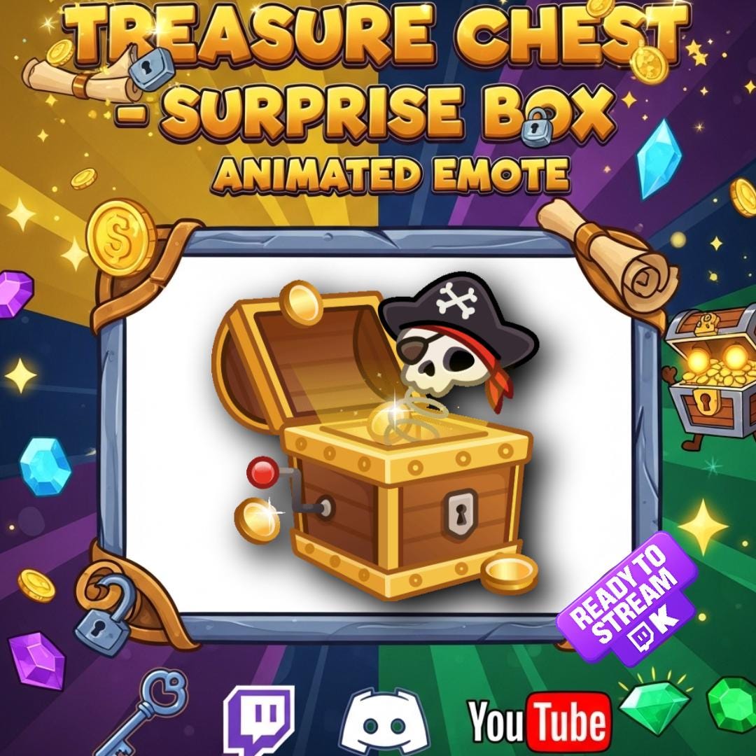Treasure Alert and Animated Treasure Chest Emote (one Piece) | Pirate ...