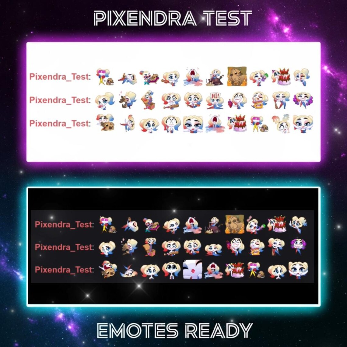 25 Animated Harley Quinn Emotes | DC Emotes for Twitch, Discord, Kick ...