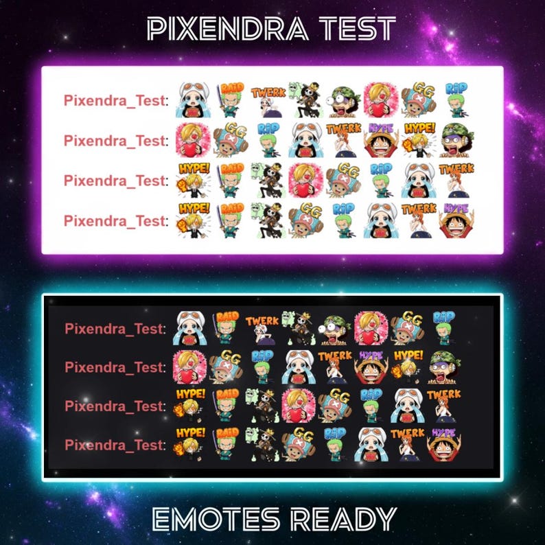 12 One Piece Emotes and Badges Pack | Emotes, Badges, Chat, Channel ...