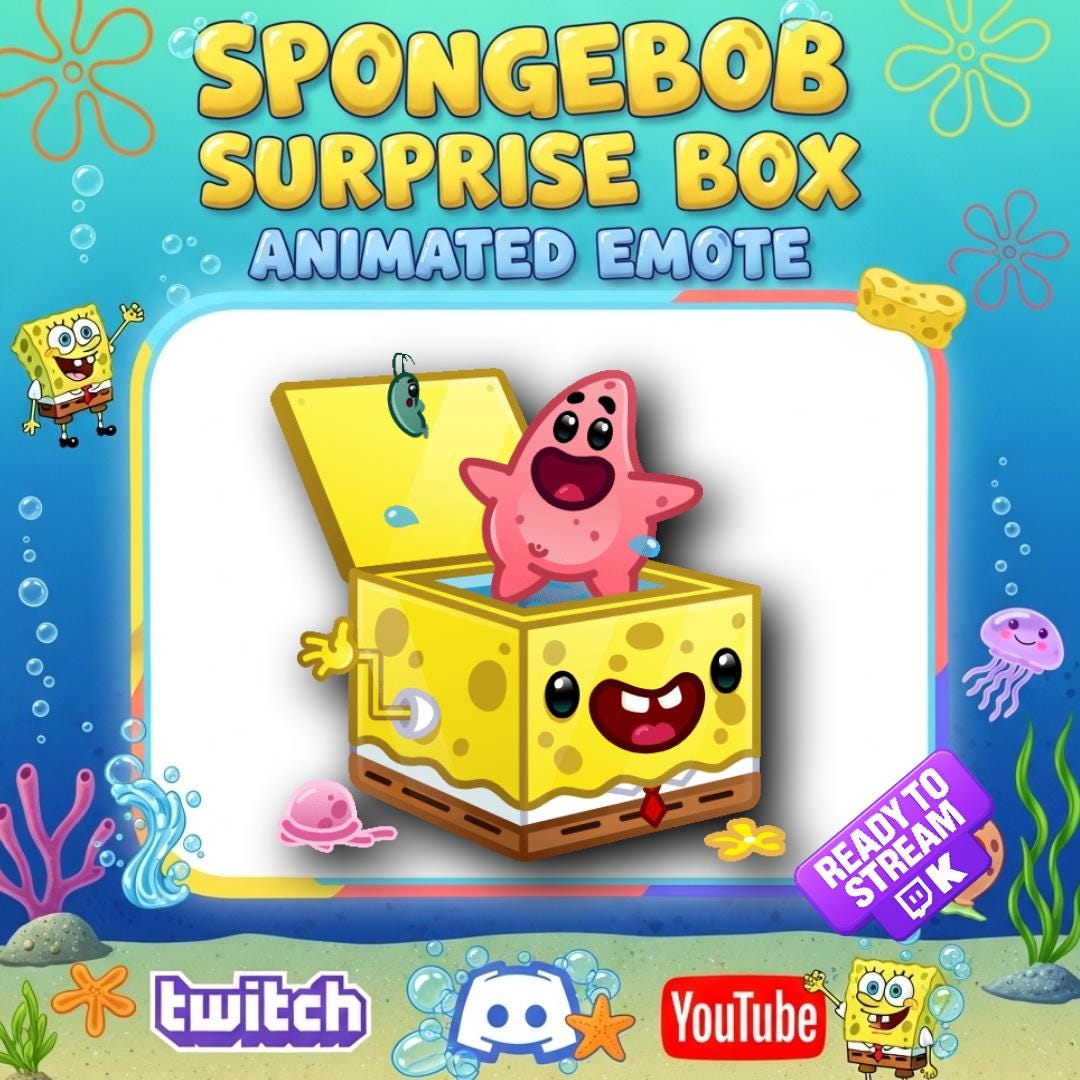 Spongebob and Patrick Animated Emote | Emote Box / Friend Alert for ...