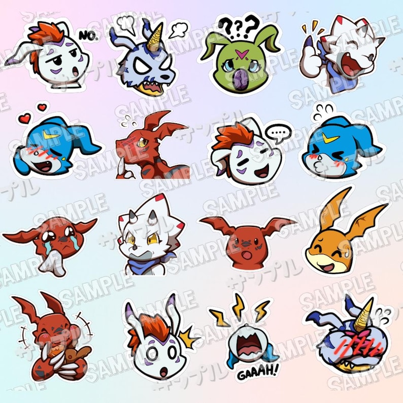 Pack of 16 Emotes and Badges | Digi Emotes and Badges for Twitch ...