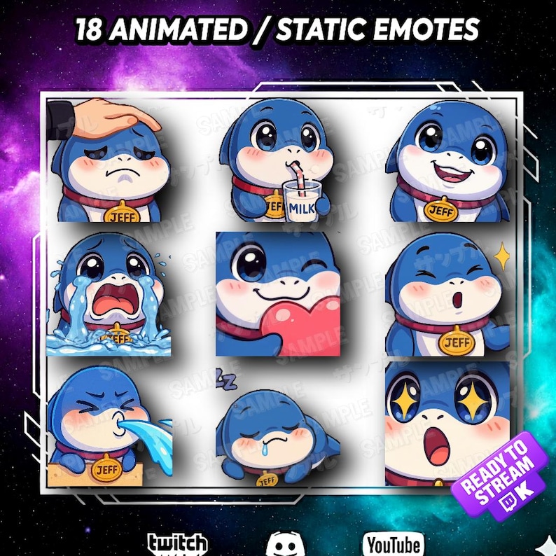 Jeff's Emote Pack - Animated and Static Rivals (badges, Channel Points ...