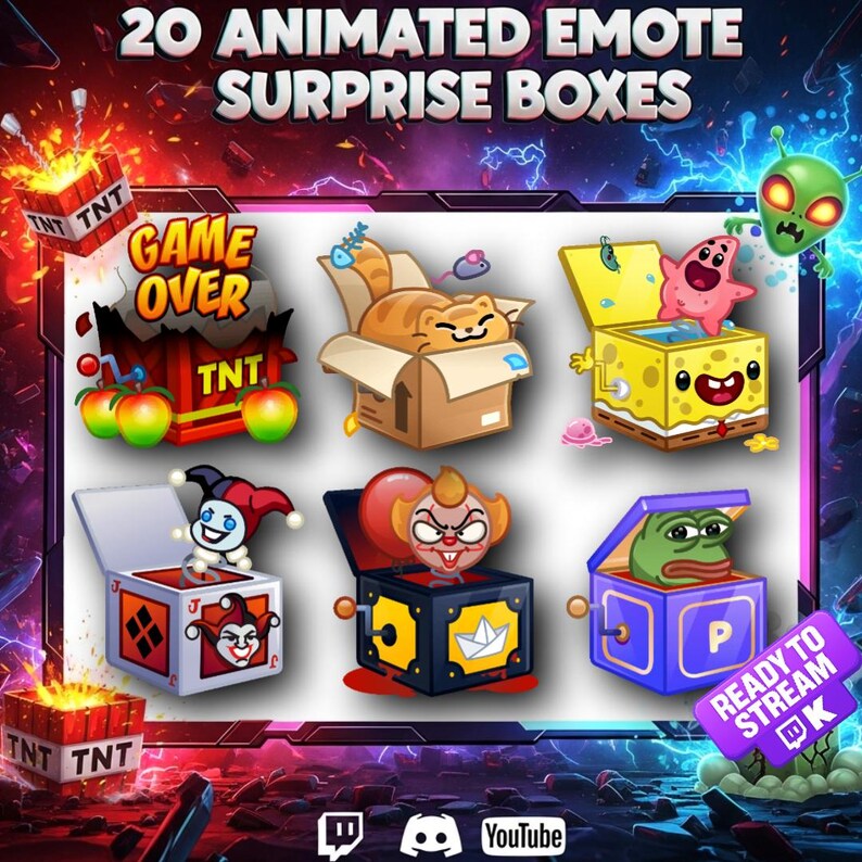 20 Animated Mystery Box Emotes | Crash, Spongebob, Pepe the Frog ...