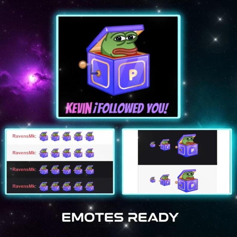 Pepe the Frog Animated Emote, Surprise Box Alert | Meme for Twitch ...