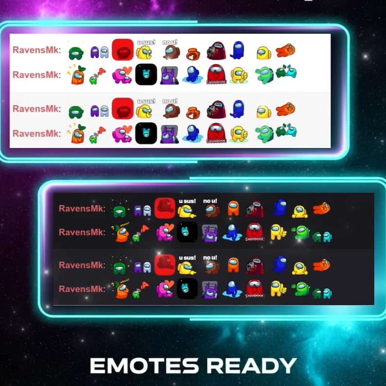 Twitch Emotes Pack: 20 Animated Among Us Emotes | Emotes for Twitch ...