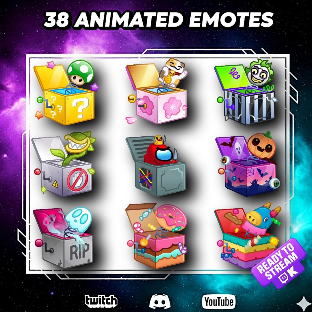 Megapack 38 Animated Twitch Emotes | Animated Emotes and Twitch Alerts ...