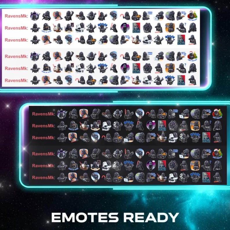 D. Vader 30 Emotes and Badges - Star Wars | Icons for Channel Points on ...