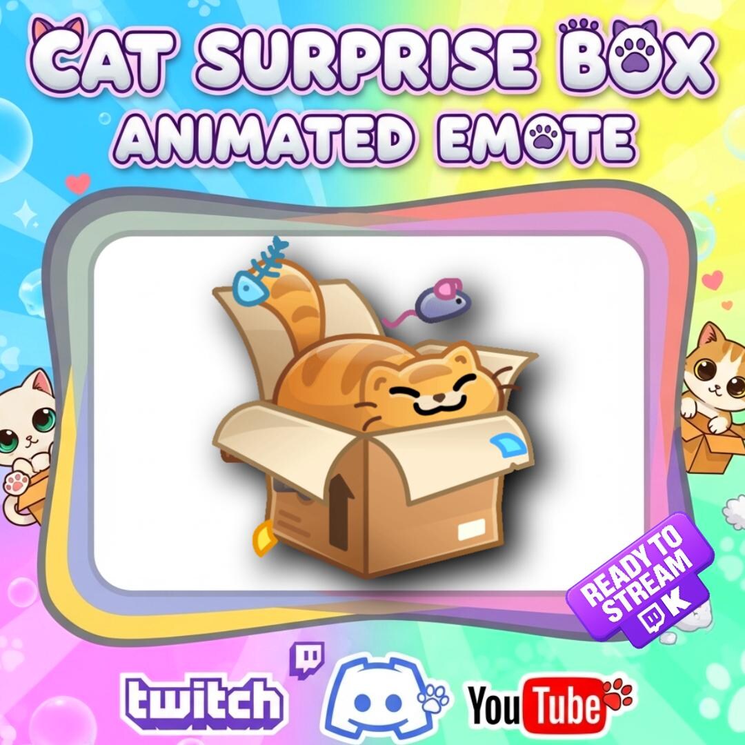 Animated Cat Emote - Surprise Box | Emotes and Alerts for Twitch ...