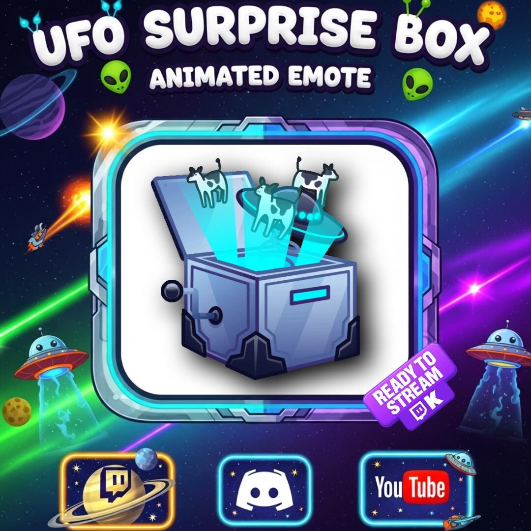 Alien Alert and Animated UFO Emote - Alien in a Surprise Box | for ...