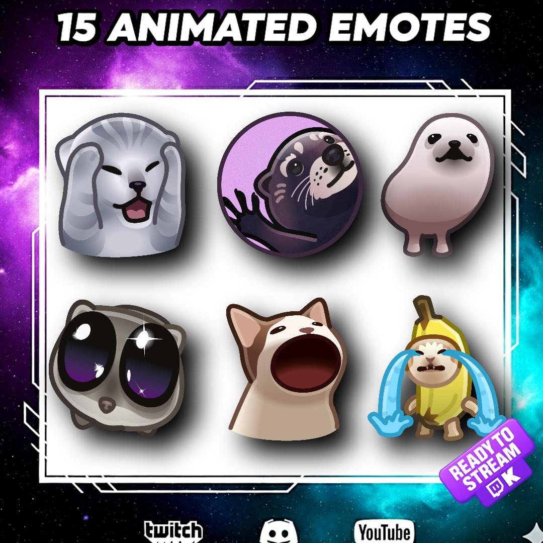 15 Animated Emotes and Memes | Pedro Raccoon, Banana Cat, Sad Cat ...