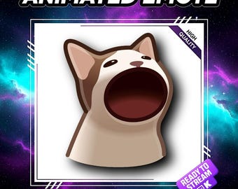 Animated Cat Emote Opening Mouth | Viral Cat Meme for Twitch, Discord ...