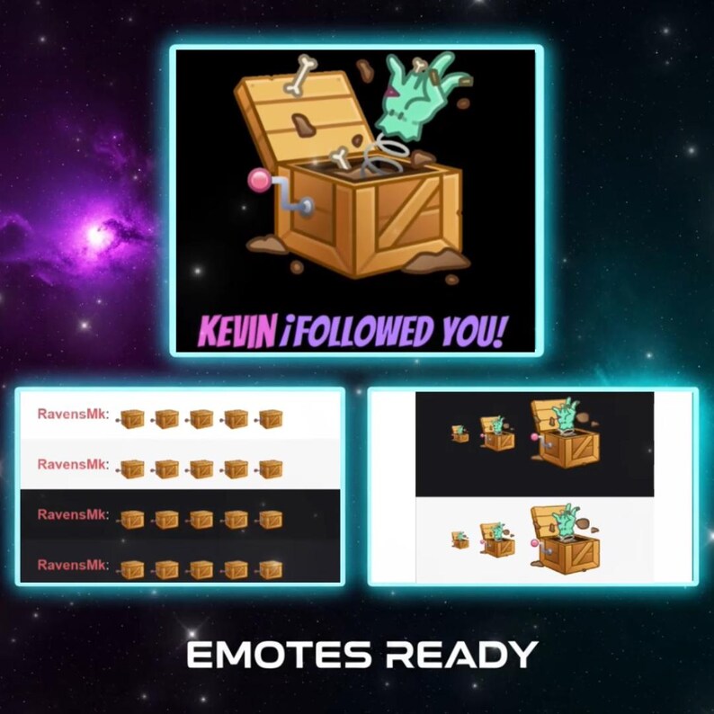 Animated Zombie Emote, Alert in Box | Zombies for Twitch, Discord, Kick ...
