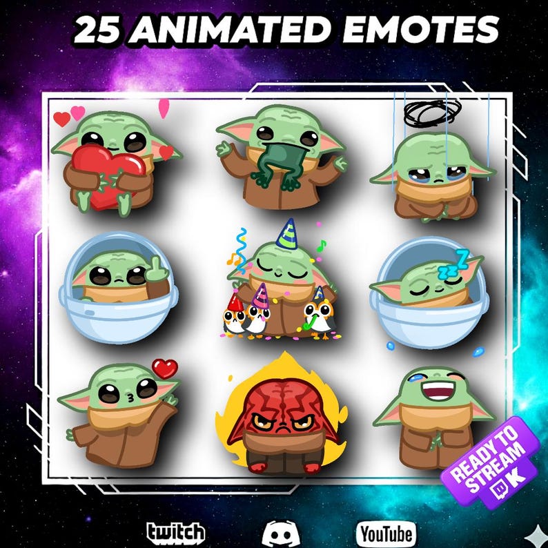 Grog Emote Pack (B.Y.) Animated | S. Wars for Twitch, Discord, Kick ...