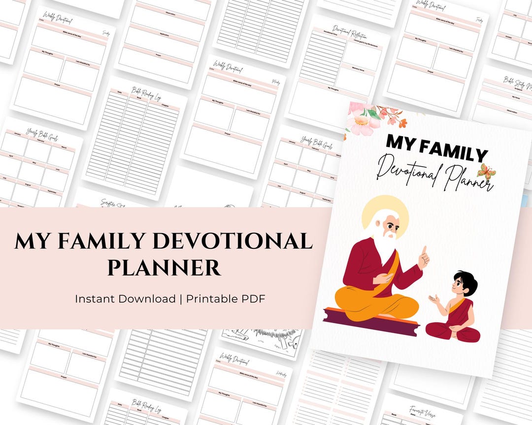 My Family Devotional Planner Printable | Christian Family Bible Study ...