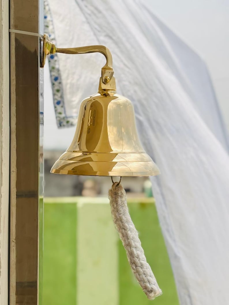 Personalized Brass Wall Bell – Engraved Nautical Decor, Wedding Gift - Etsy
