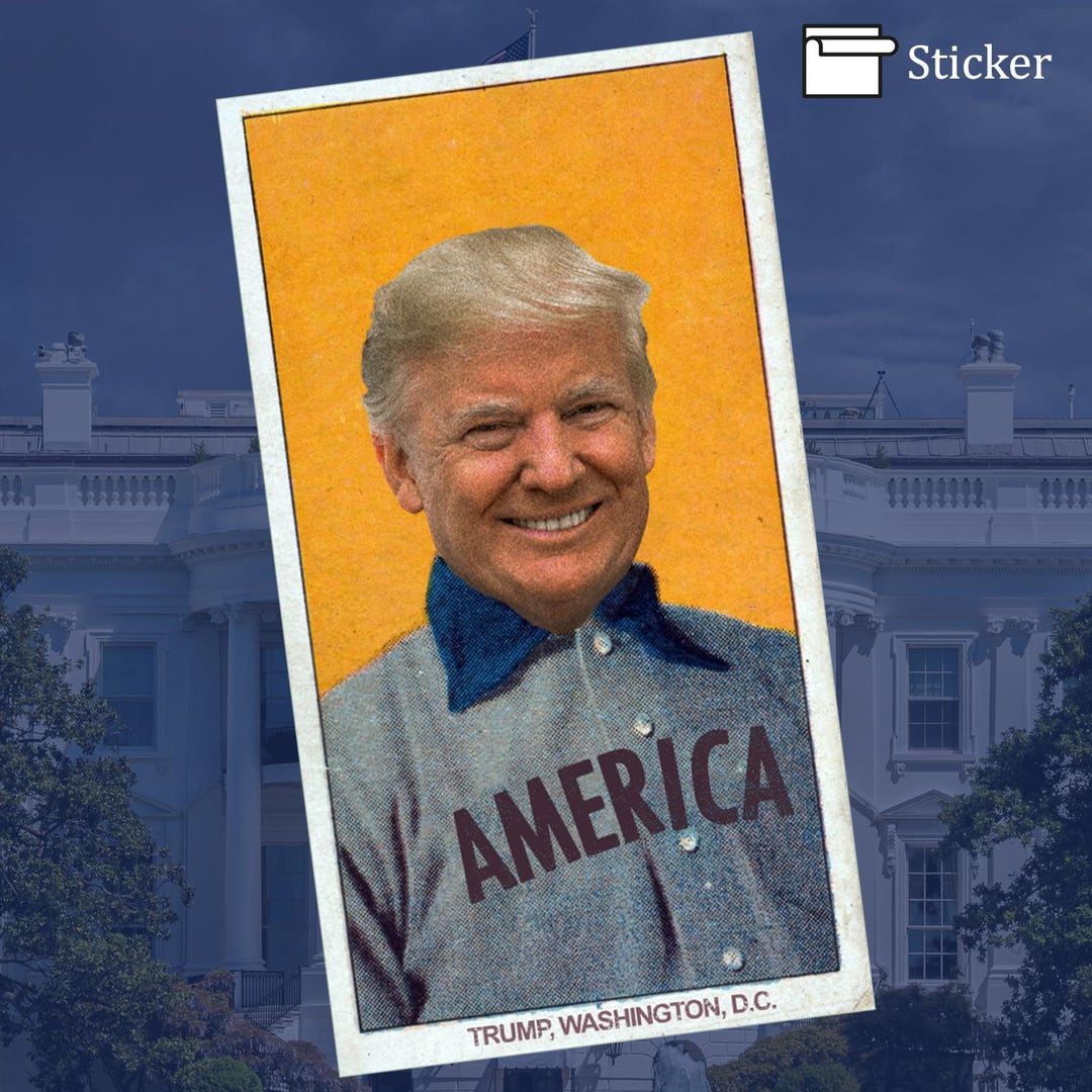 Donald Trump Sticker - T206 Card Style - Etsy