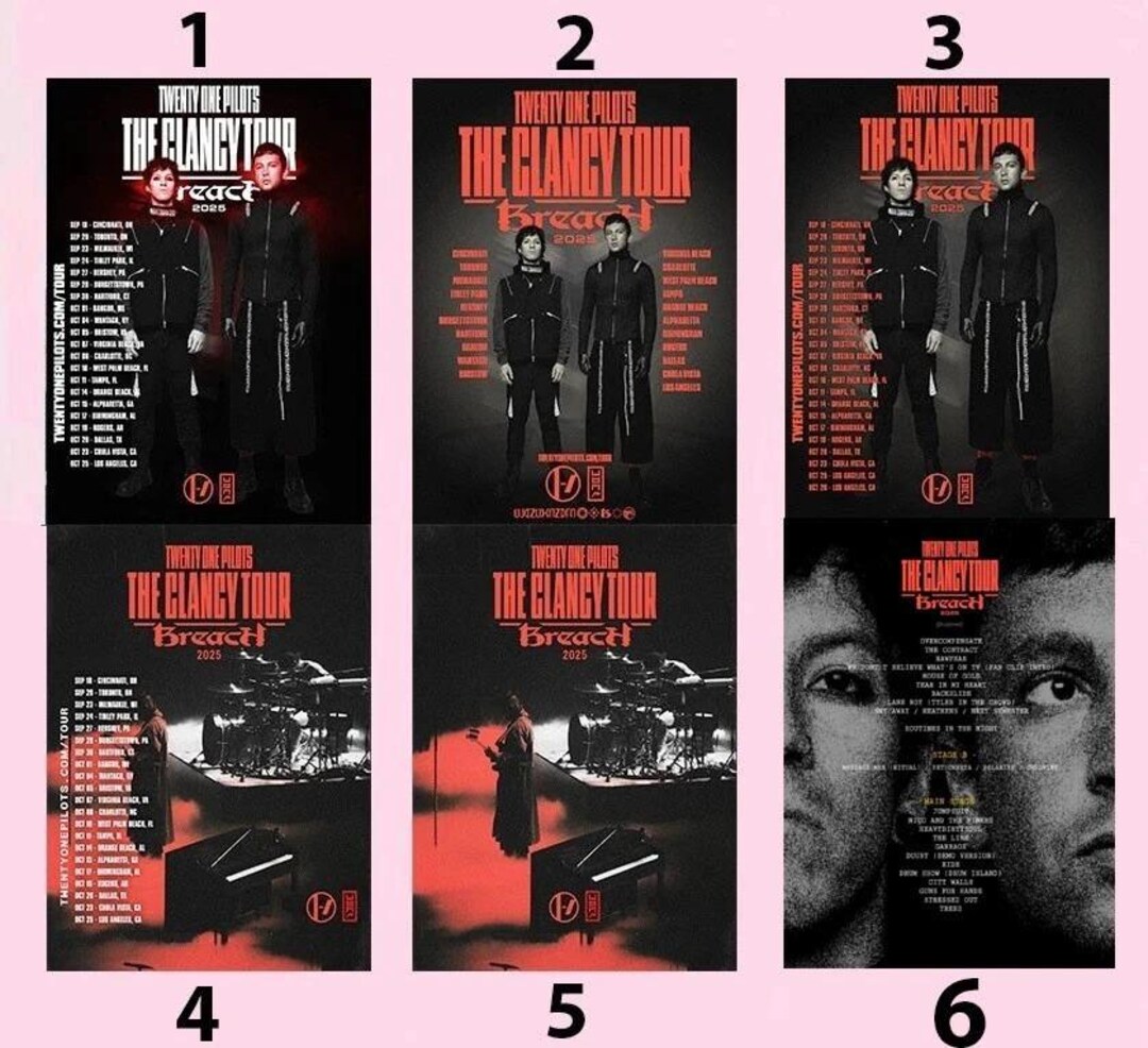 Twenty One Pilots the Clancy Tour Breach 2025 - 2026 Concert Poster - Etsy