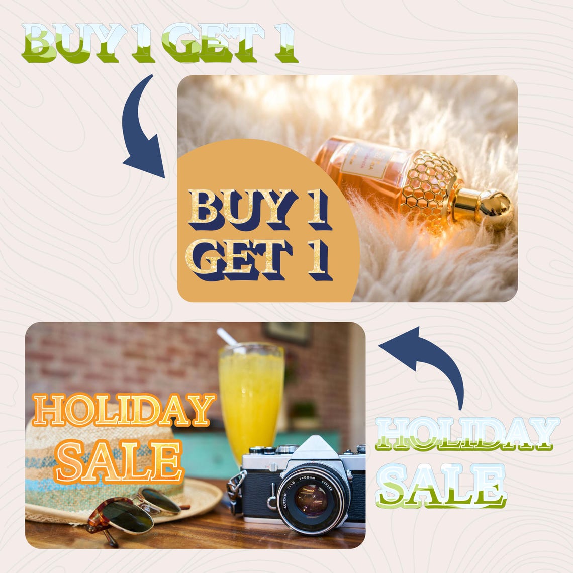 Elegant Promotion Words Canva Frames | Editable Text Elements (digital ...