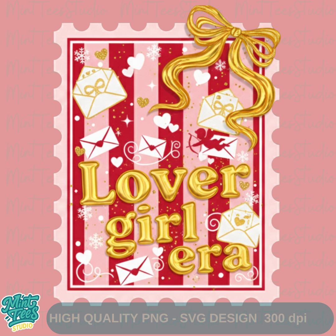 Lover Girl Era Valentine PNG | Girly Valentine Gift | Editable ...