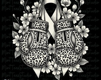 Leopard Boxing Gloves Lung Cancer Awareness PNG | Survivor Support ...