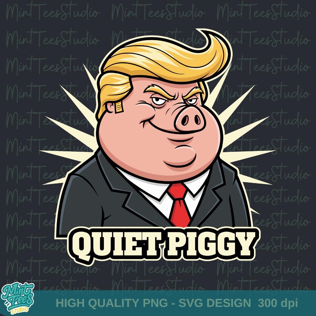 Funny Quiet Piggy Political Satire PNG | Meme Clipart - Etsy