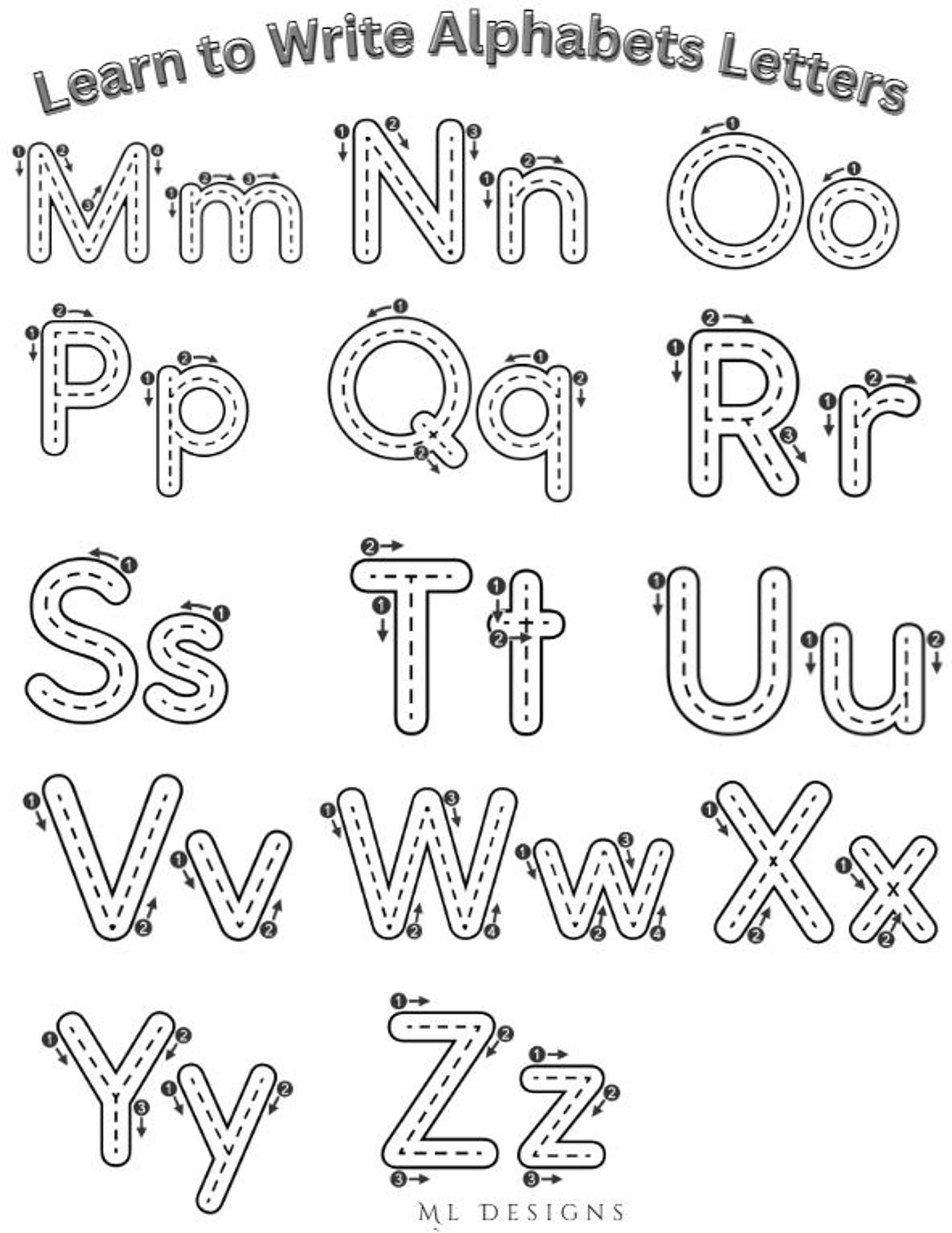 Learn to Write Numbers and Letters – Preschool Phonics (printable 5 ...