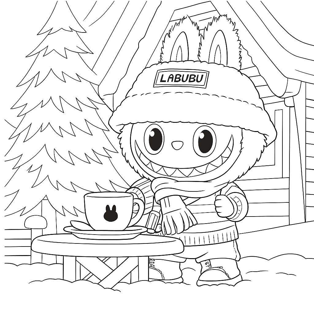 Labubu Coloring| Printable 6 Sheets - Etsy