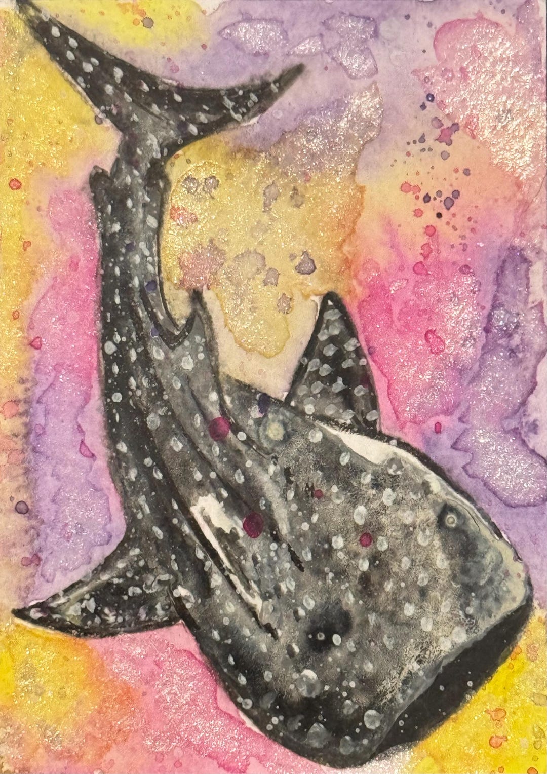 The Whale Shark | Art Card | Watercolour - Etsy
