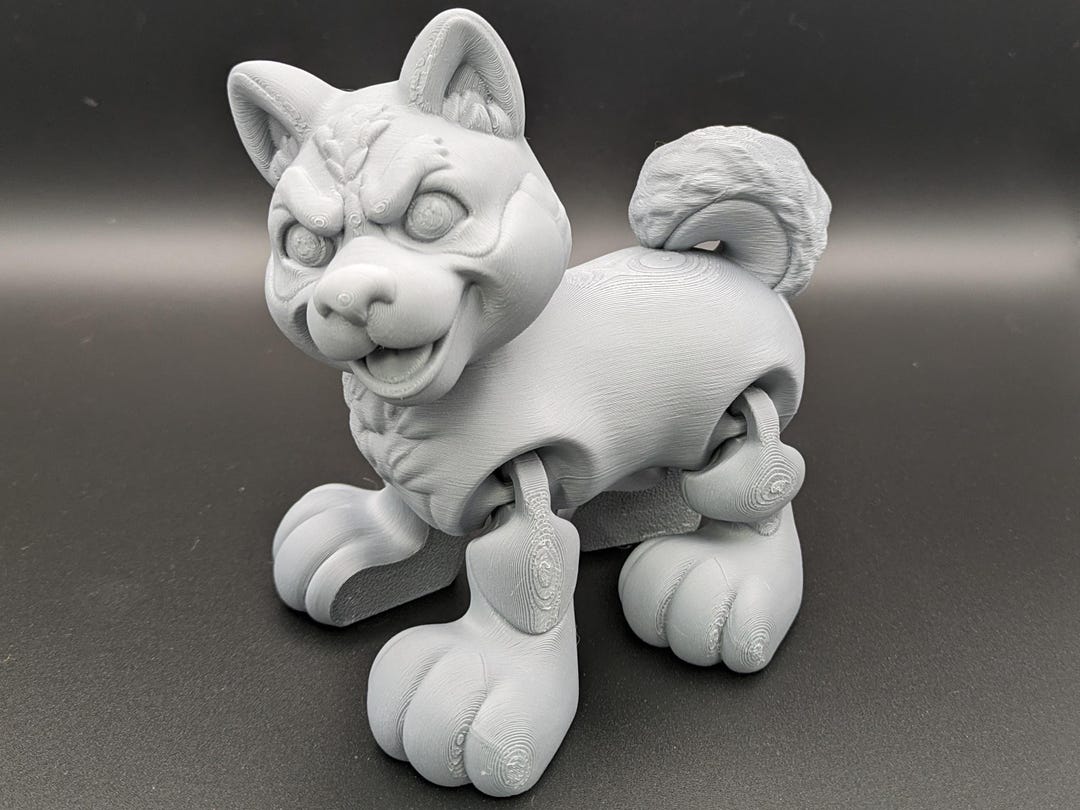 Husky Puppy Dog - Flexi Articulated Desk Toy - Licensed Seller - Etsy