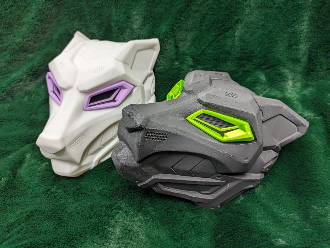 Custom Neo Wolf Cyber Wolf Mask - 3D Printed Kit - Choose Colours - Etsy