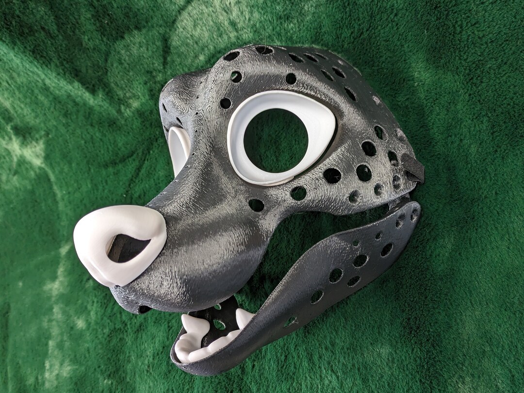 Raccoon or Slim Toony Canine - 3D Printed Fursuit Cat Head Blank ...
