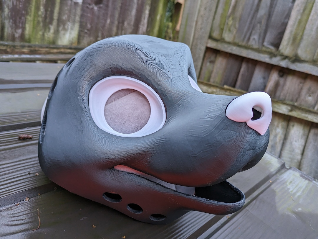 Toony Fox, Canine - 3D Printed Fursuit Head Blank - Complete Headbase ...