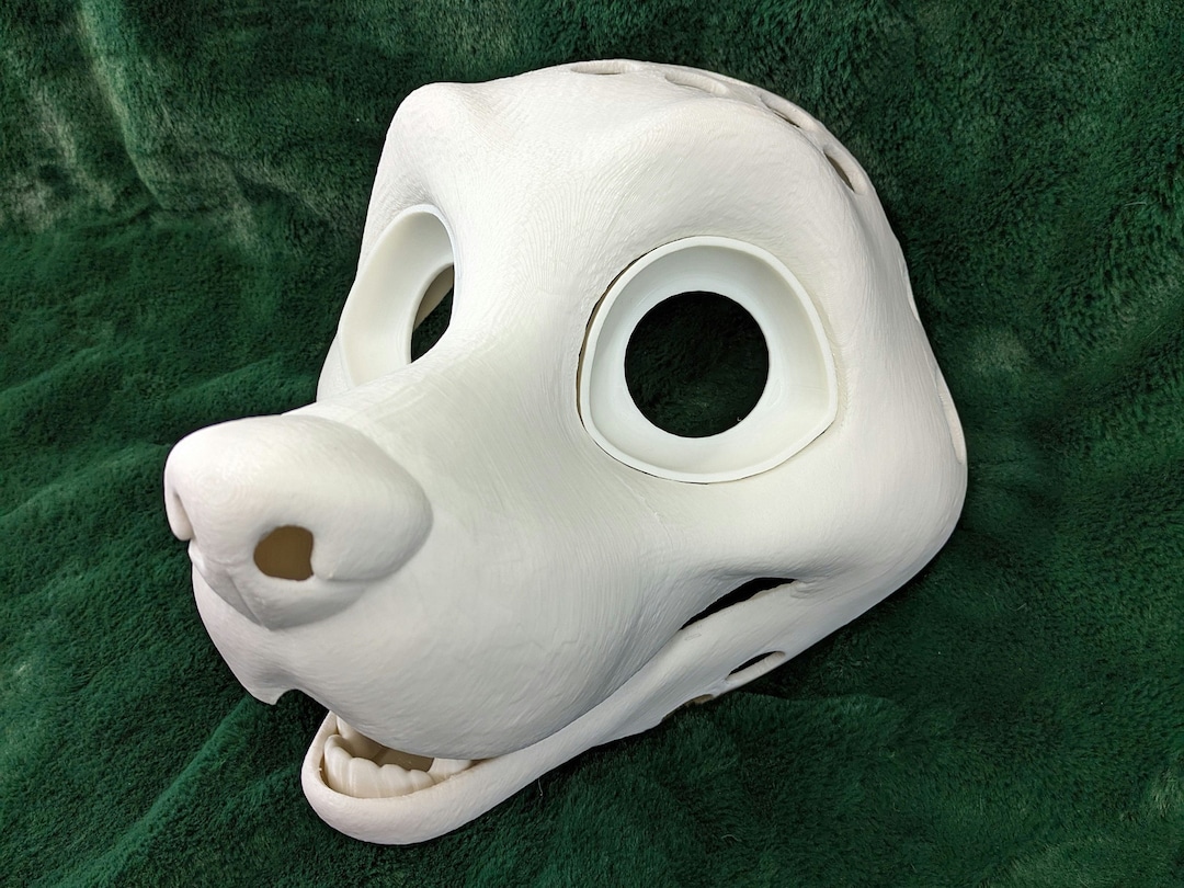 Toony Canine - 3D Printed Fursuit Head Blank Headbase - Complete Kit ...