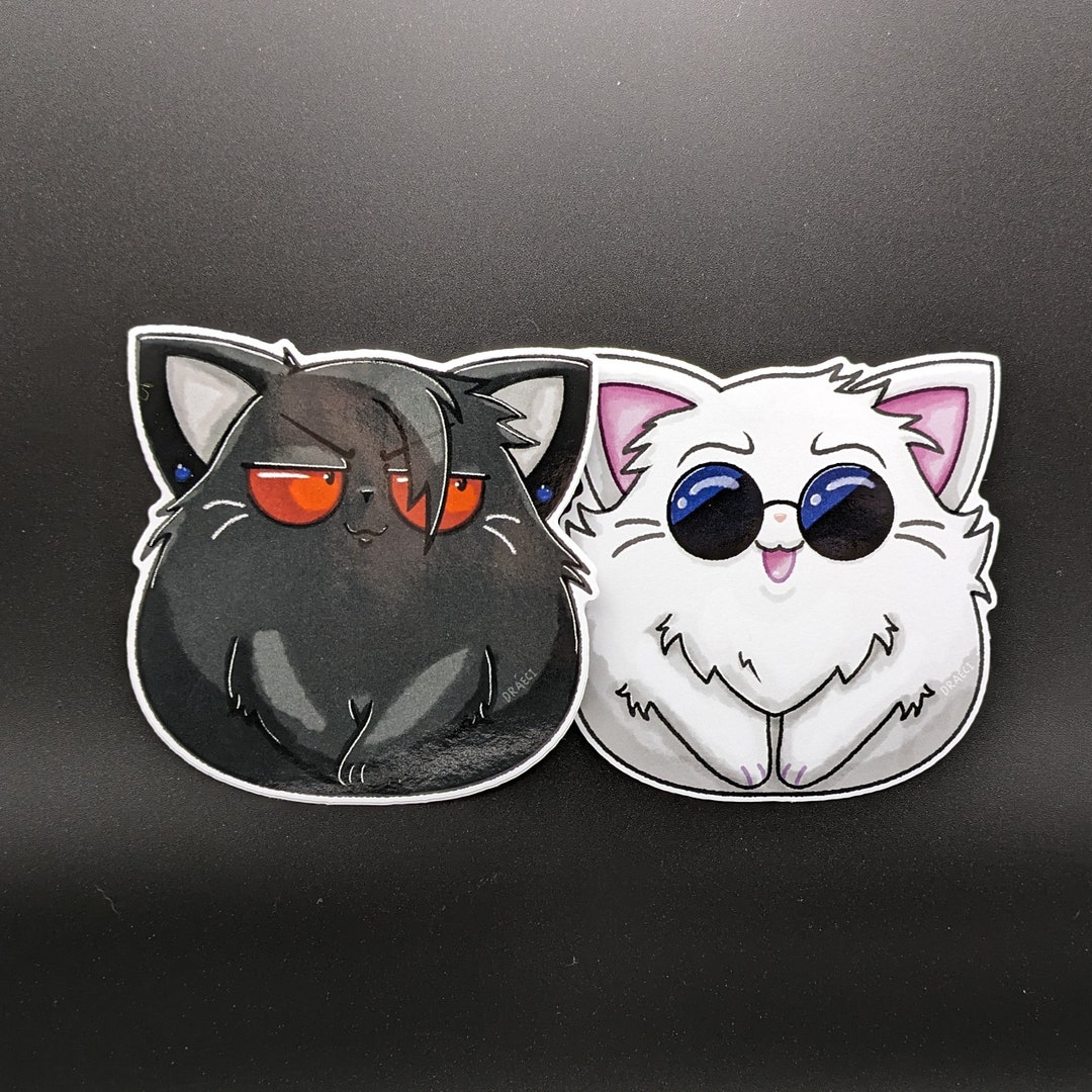 XL Gloss Vinyl Stickers: Gojo Cat & Geto Cat "best Friend" Gego Bundle ...
