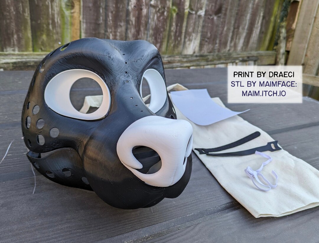 Pitbull Toony Canine 3D Printed Fursuit Dog Head Blank Complete Kit ...