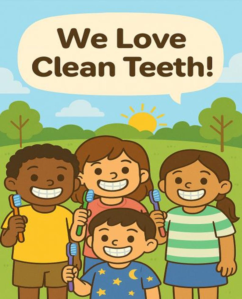 Social Story, Brushing Teeth, Children, Learning - Etsy