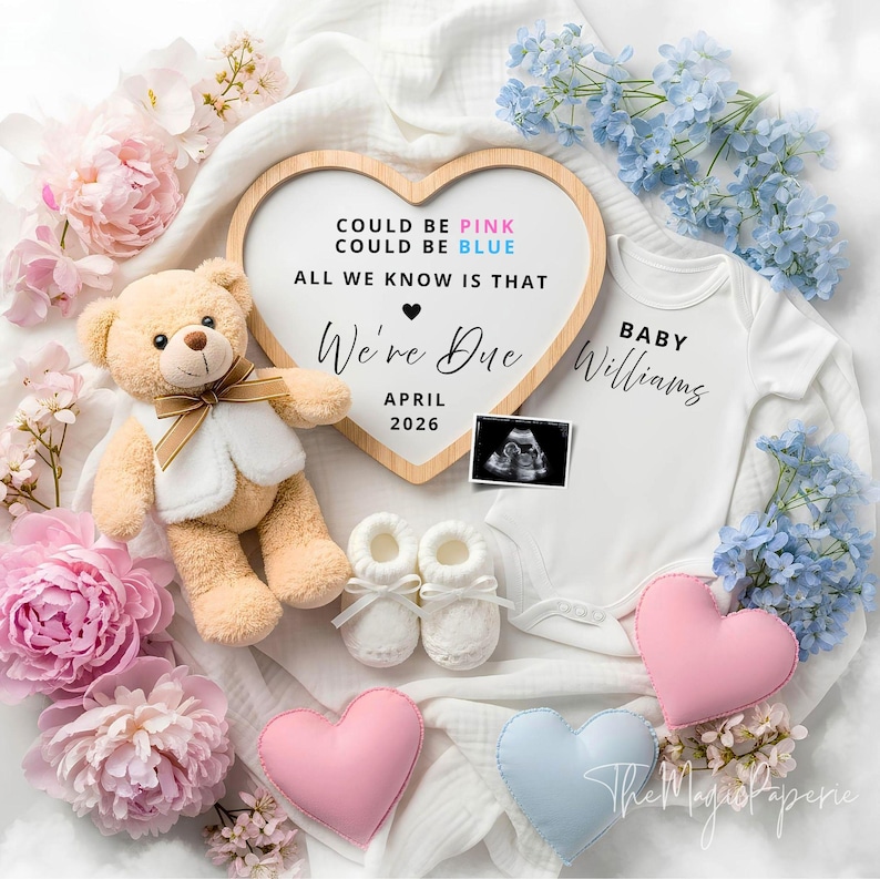Gender Neutral Pregnancy Announcement, Boy Girl Pregnancy Reveal, Could ...