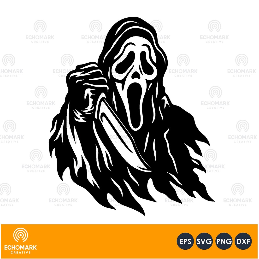 Scream Ghost Face SVG: Horror Movie Silhouette (digital Download) - Etsy UK