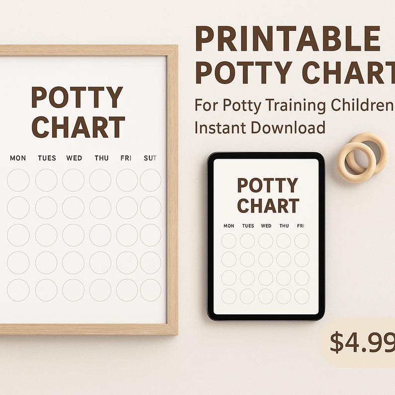 Potty Training Reward Chart Printable | Toddler Sticker Chart | Kids ...