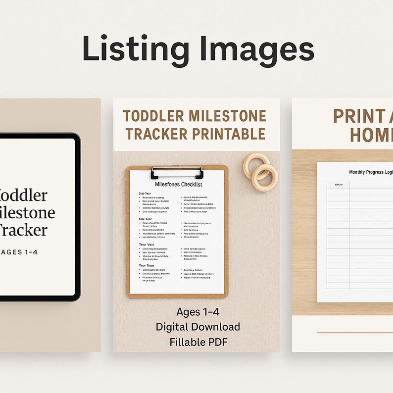 Toddler Milestone Tracker Printable - Ages 1-4 Digital Download Baby ...
