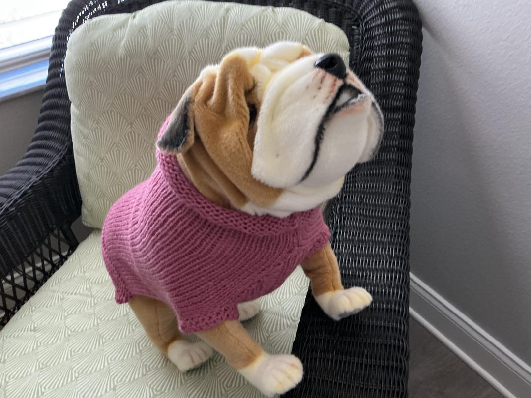 English Bulldog Sweater 18” Long Valentine - Etsy