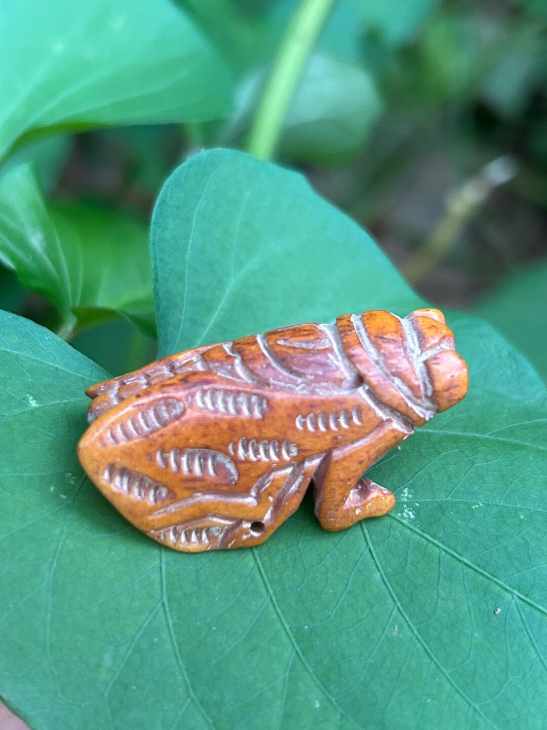 Boxwood Wood Hand Carved Cicada Statue Pendant Netsuke Fengshui ...