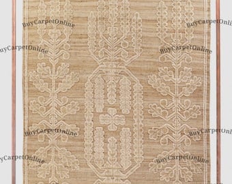 8x10 Danvi Rust Hand Knotted Area Rug Woolen for Living Room Rug ...