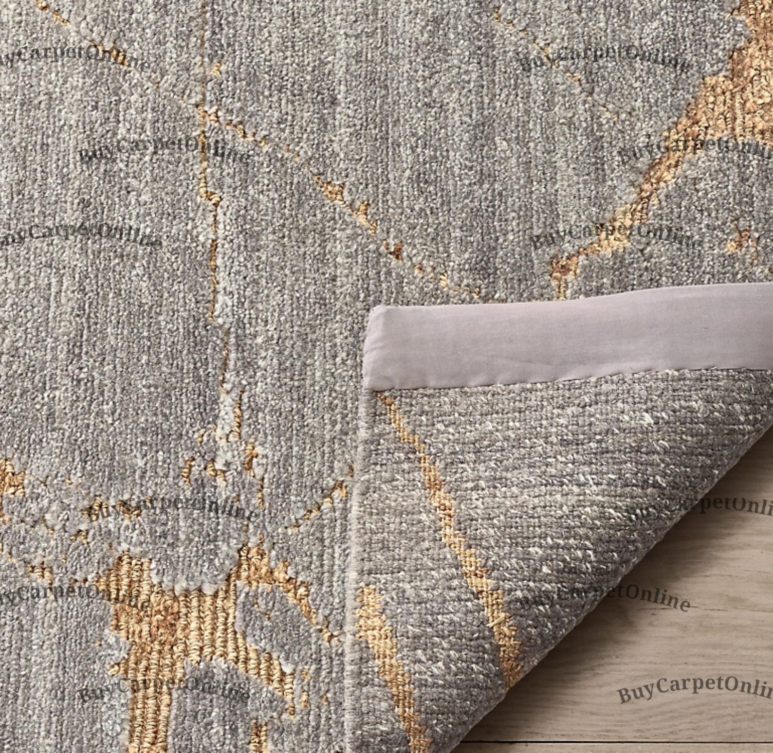 RH Lakshmi Woollen Hand Knotted Graphite/copper in Wool,jute Area for ...